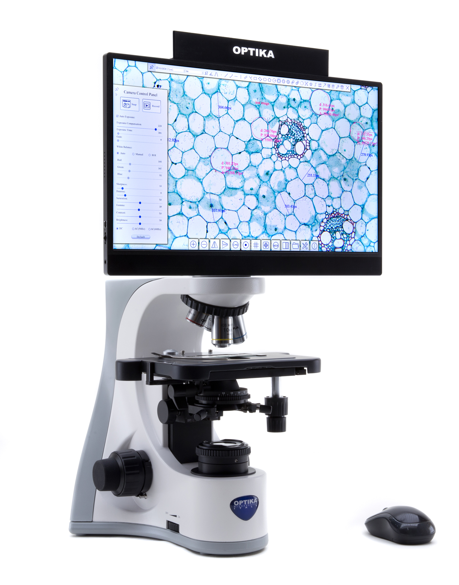 MICROSCOPIO CON PANTALLA, MARCA OPTIKA ITALY, MODELO B-510BF 4K | Diprolab